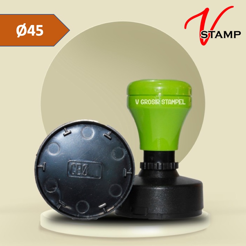 Jual Gagang Stempel Warna Bulat Ukuran Diameter 45 mm / GROSIR BAHAN STEMPEL FLASH CB D 4,5 CM ...