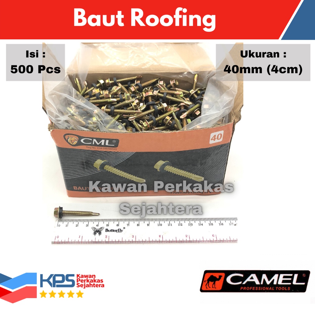 Jual CAMEL Baut Roofing 20 - 25 - 30 - 40 (500 pcs) | Skrup Rofing ...