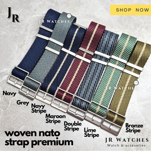 Jual Tali Nato Strap Premium Woven Fabric Tali Jam Tangan Nylon Canvas ...