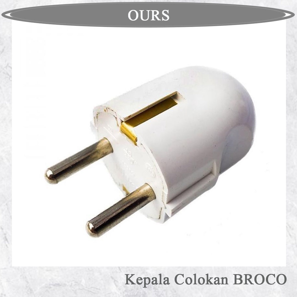Jual BROCO 13310 STD 2-Pole Plug | Colokan Listrik Arde KEPALA COLOKAN ...