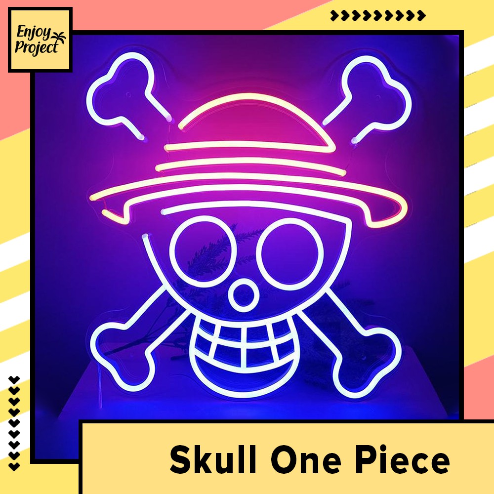 Jual Neon flex sign Skull One Piece Uk.55x59cm - Neon Flex - Dekorasi ...