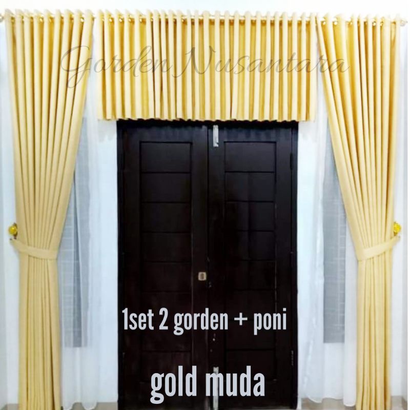 Jual Gorden 1 Set Gorden Ruang Tamu Ukuran Lebar Gorden Jendela Dan ...