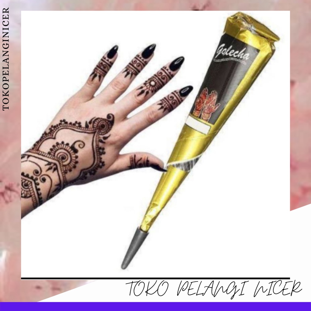 Jual HENA EDISI HITAM PUTIH COKLAT- GOLECHA HENNA NEHA PASTE HEENA HENA ...