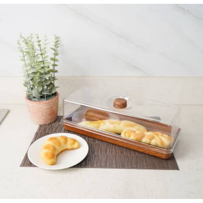 Jual Evelin Nampan Roti Dan Kue Dengan Tutup / Wadah Saji Tempat Roti ...