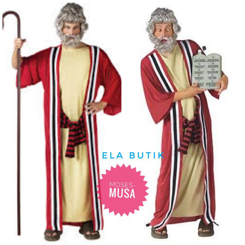 Jual kostum nabii musa-moses-kostum natal-kostum yesus-dewasa | Shopee ...