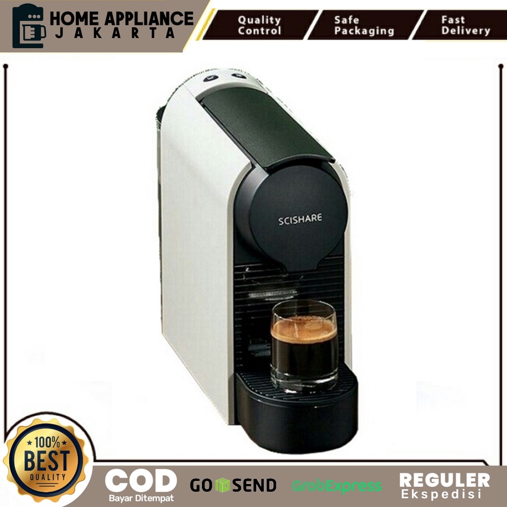 Jual Mesin Kopi Mini Otomatis Espresso Coffee Powder Maker 20 Bar White Garansi | Shopee Indonesia