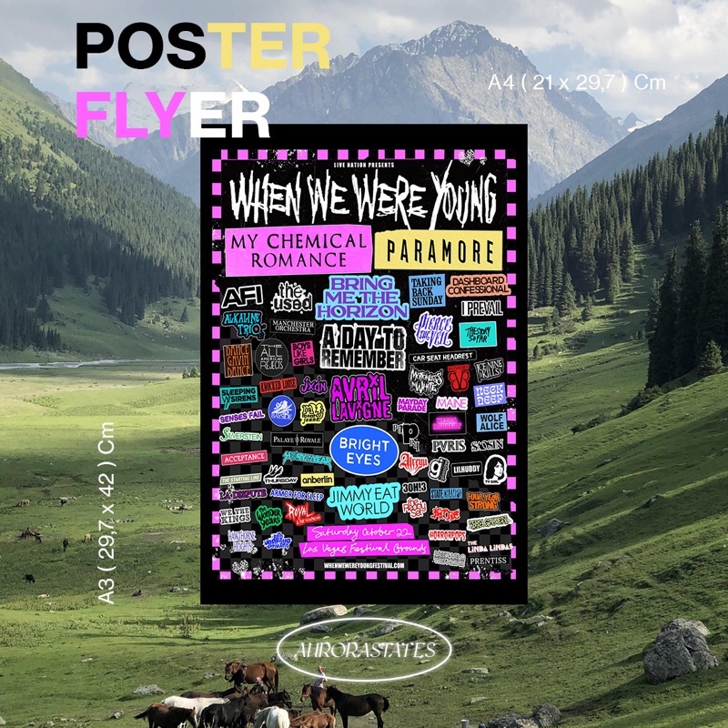Jual POSTER RUNDOWN ACARA MUSIK | FLYER ACARA MUSIC | HIASAN DINDING ...