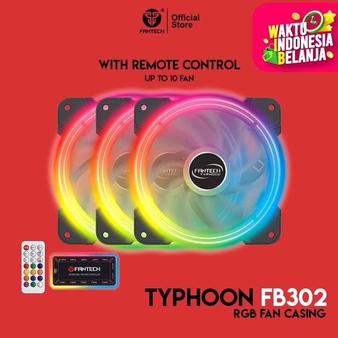 Jual Fantech Fan Casing RGB 12cm TYPHOON FB302 dengan Remote Control ...