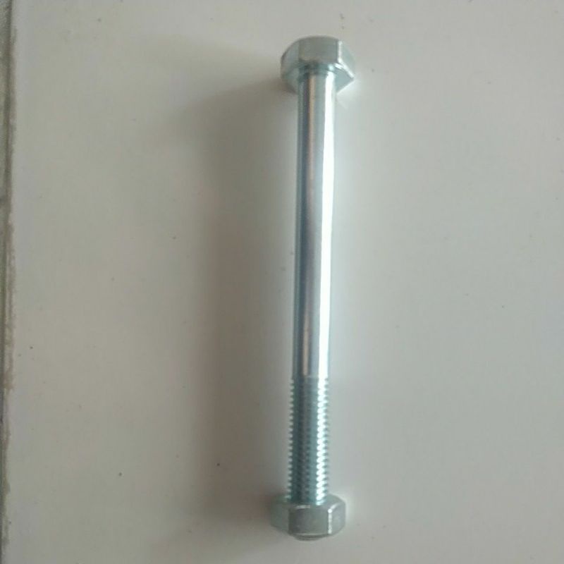 Jual baut mur besi putih M14 x 150 pitch 2.0 kunci 22 panjang 15 cm | Shopee Indonesia