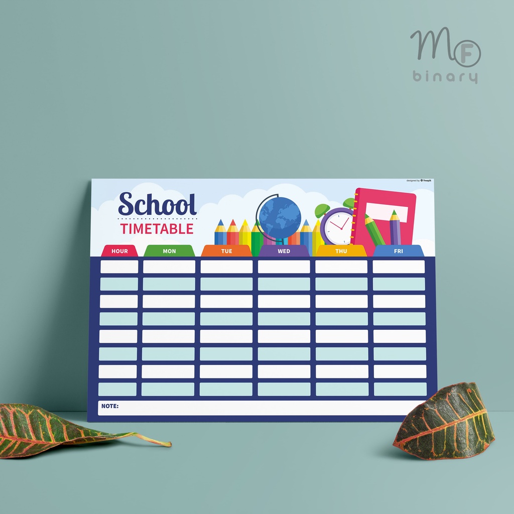 Jual Poster Jadwal Pelajaran + Free Spidol | Sch01 | Poster Animasi ...