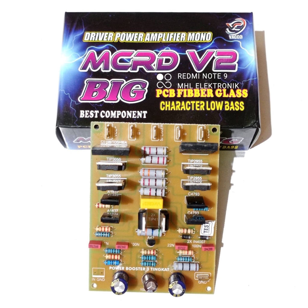 Jual KIT Driver Power Mono MCRD V2 BIG Low Sub Booster 3 Tingkat Fiber ...