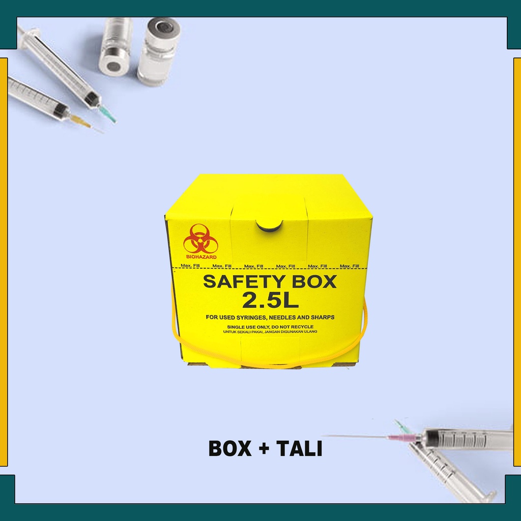 Jual Safety Box 2,5L / Tempat Limbah Medis / Biohazard | Shopee Indonesia