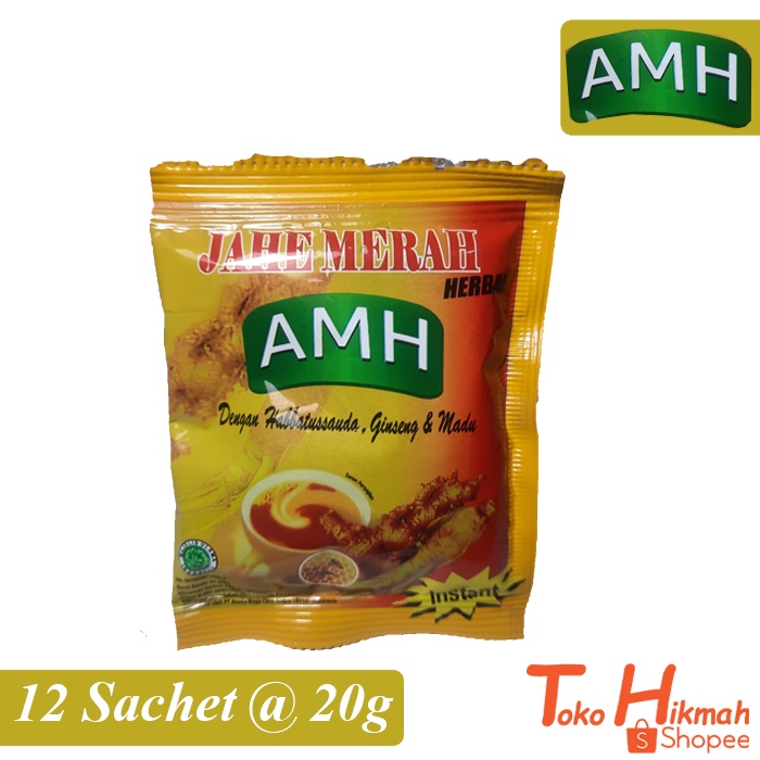 Jual AMH Amanah Instant Bubuk Jahe Merah 12 Sachet Jahe Susu 10 Sachet ...