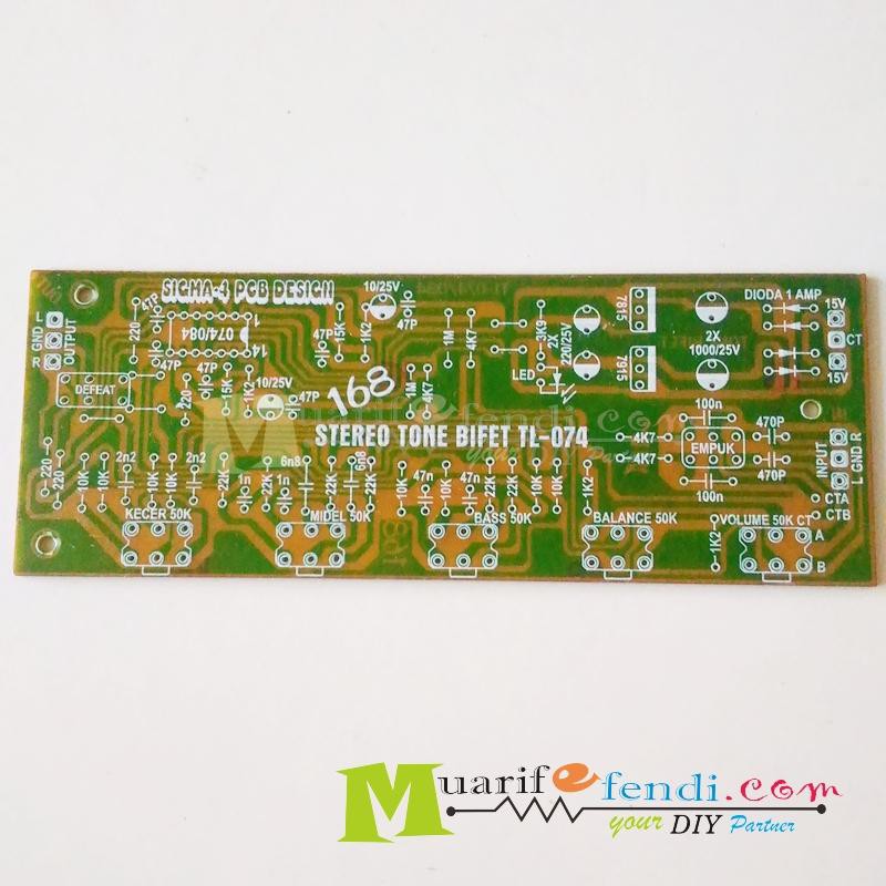 Jual PCB TONE CONTROL STEREO BIFET TL074 168 | Shopee Indonesia
