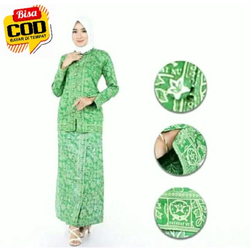 Jual Batik Fatayat NU Atasan Batik Wanita Lengan Panjang Muslimat ...
