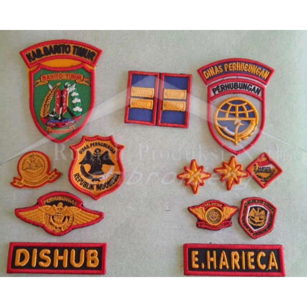 Jual BORDIR TIMBUL SET ATRIBUT DISHUB RUMAH PRODUKSI NATHA HARGA ...