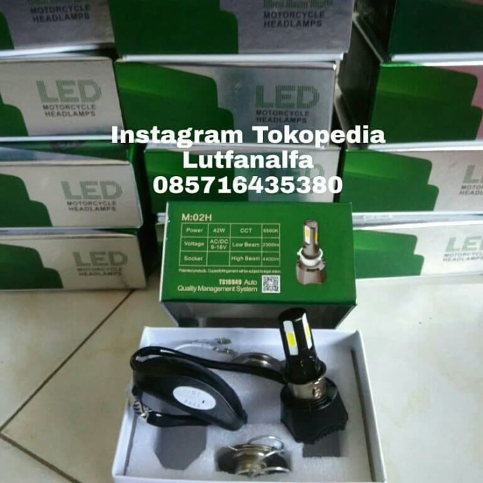 Jual lampu led 4 sisi 4400 lumens cahaya lampu putih bisa buat vespa ...