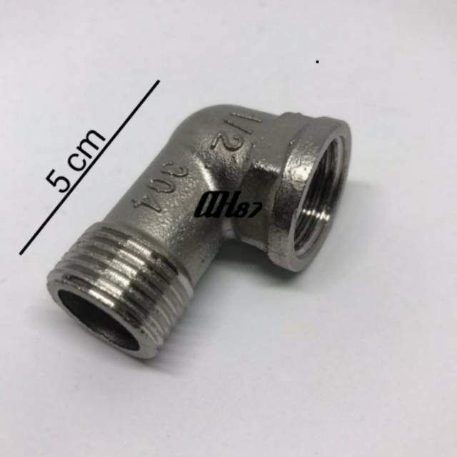 Jual Elbow drat luar dalam 1/2 inch nepel knee luar dalam stainless | Shopee Indonesia