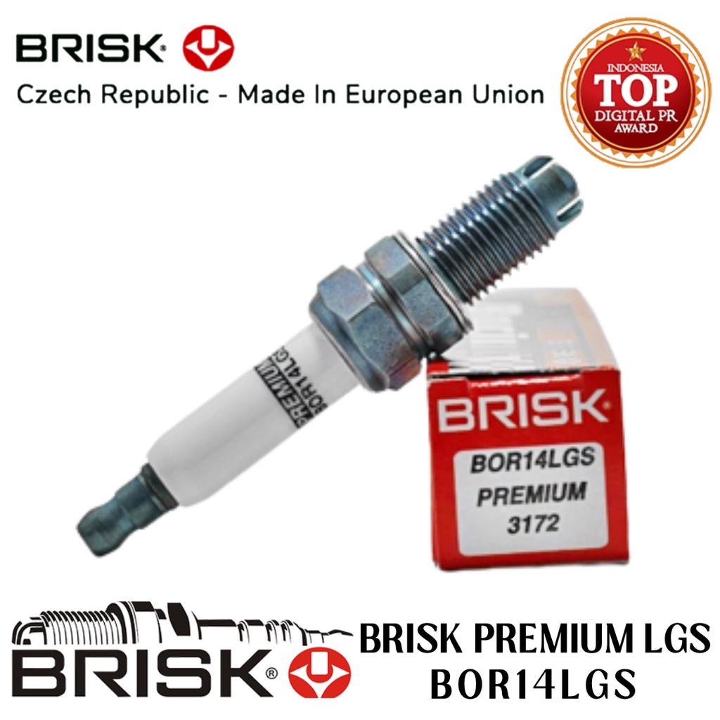 Jual Busi Motor BRISK Premium LGS Tipe - BOR14LGS / Busi Brisk Premium ...