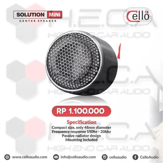 Jual CELLO Solution Mini Speaker Center Audio Mobil Full Range | Shopee ...