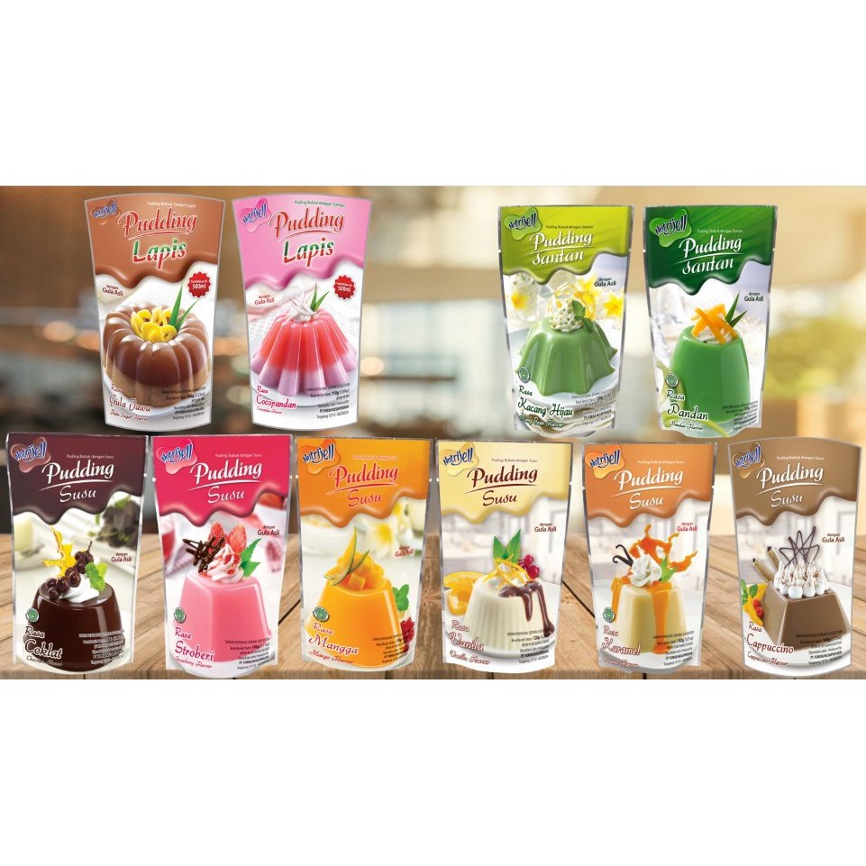 Jual Nutrijell Nutrijel PUDDING Susu Puding Susu All Varian Rasa HALAL ...
