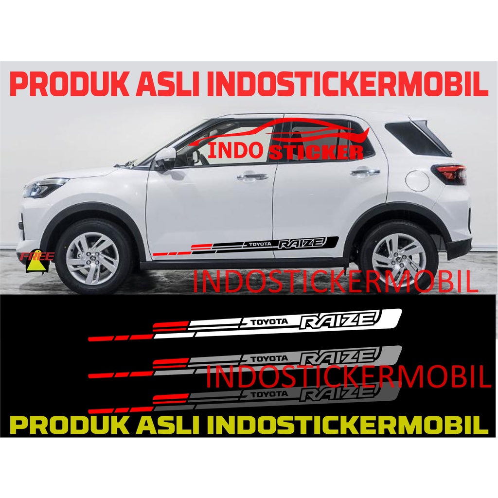 Jual Cutting sticker stiker mobil raize sticker list minimalist mobil ...