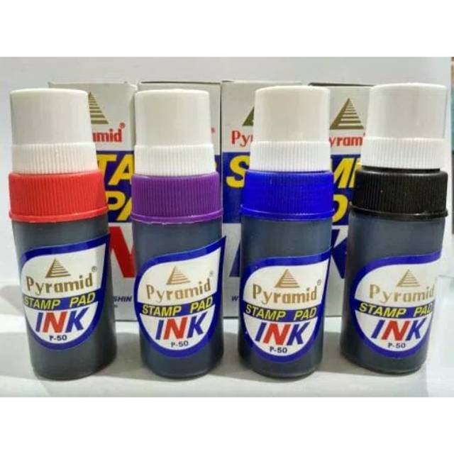 Jual Tinta stempel / tinta stample / tinta pyramid / stamp pad ink ...