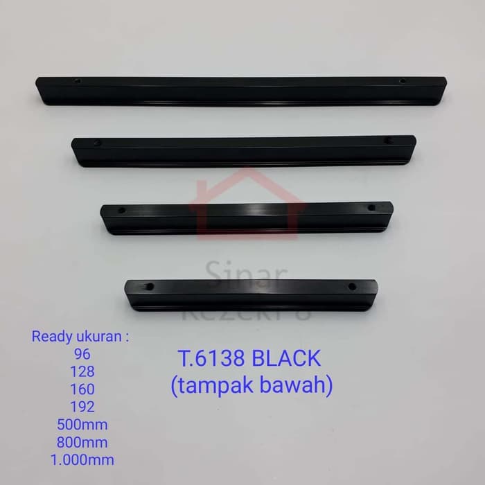 Jual Handle Tarikan 6138-160 BLACK Hitam Laci Pintu Lemari Minimalis ...