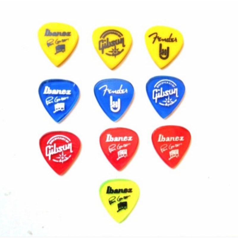 Jual pick gitar akrilik tebal 2mm ( 10.pcs ) | Shopee Indonesia