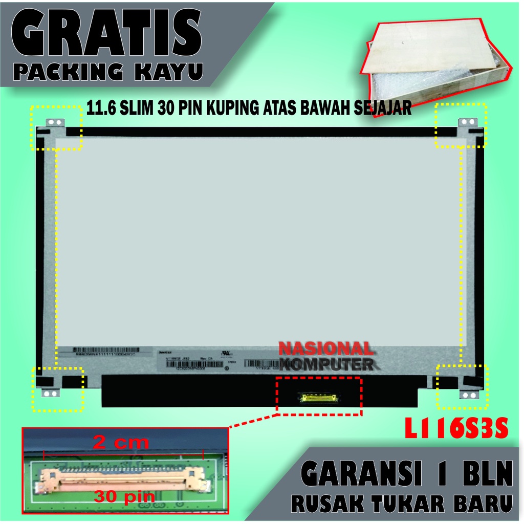 Jual LCD LED Asus Vivobook E203 E203N E203NAH E203M E203MA E203MAH | Shopee Indonesia