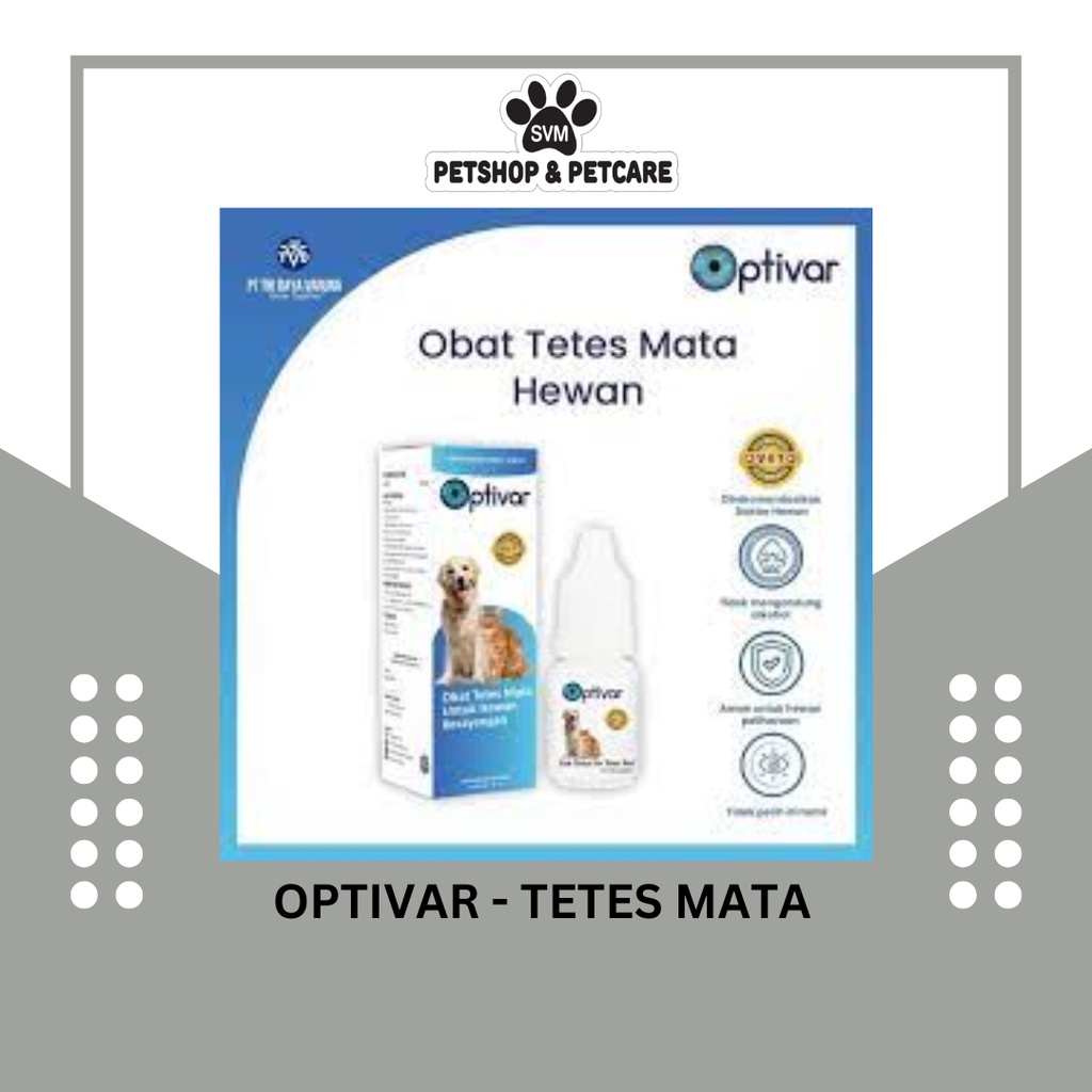 Jual OPTIVAR TETES MATA ANJING KUCING PET EYE DROP 15 ML | Shopee Indonesia