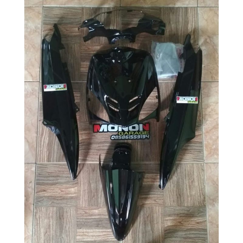 Jual fullset body halus Yamaha Mio sporty/Mio lama warna hitam polos ...