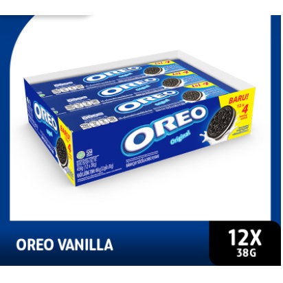 Jual Oreo Lup Vanilla 12 x 38gr - 1 box - ORIGINAL SNACK/REPACK/KILOAN ...