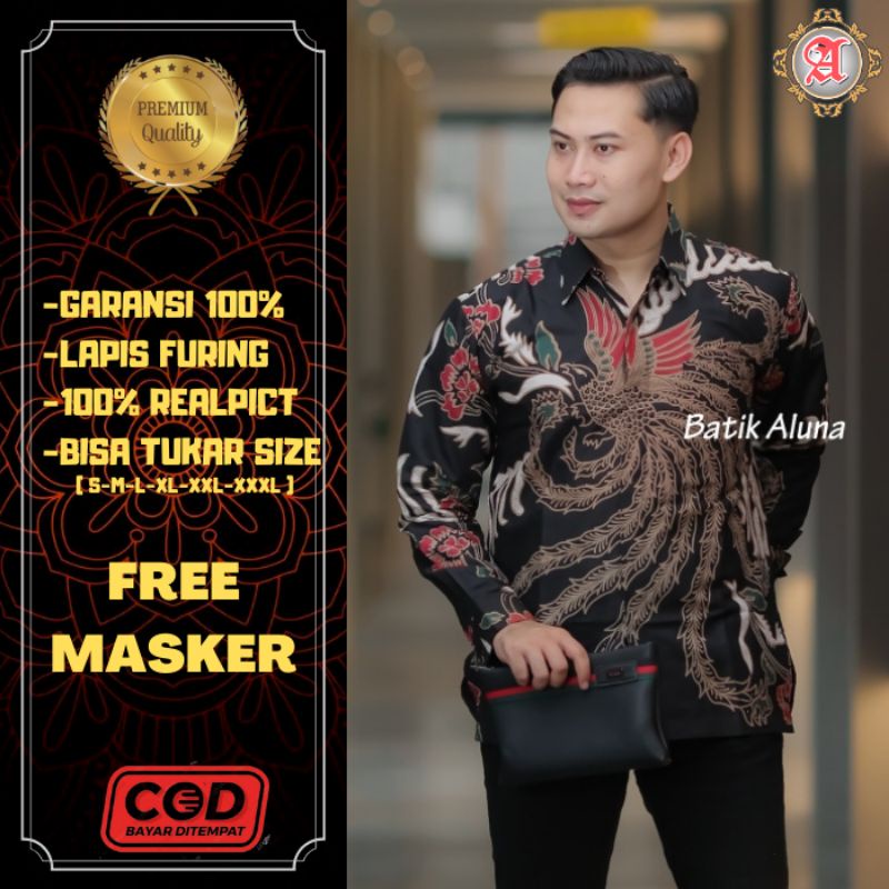 Jual Batik Pria Cowok Lengan Panjang Keraton Solo Premium Produksi Batik Aluna PCW 009 | Shopee ...
