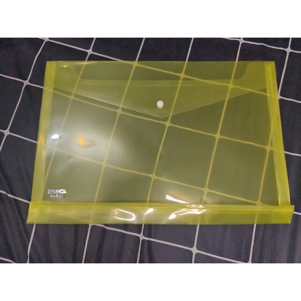 Jual MAP FOLDER KANCING / TALI MAP PLASTIK TRANSPARAN BENING MERK BIG ...