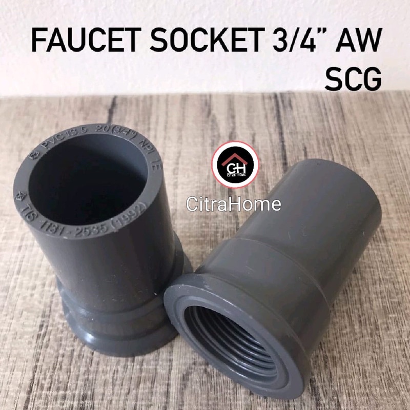Jual SDD Faucet Socket PVC 3/4” AW SCG | Shopee Indonesia