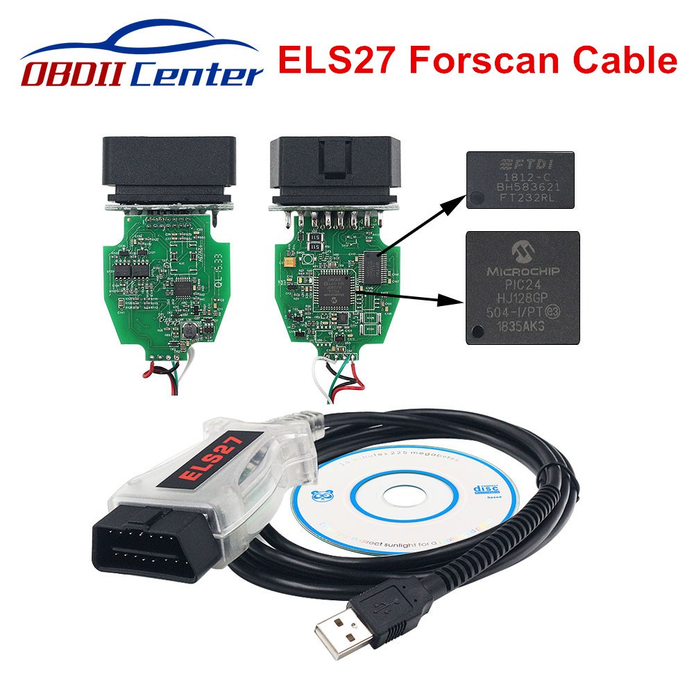 Jual Import FTDI ELS 27 USB Diagnostic Cable ELS27 Forscan OBDII ...
