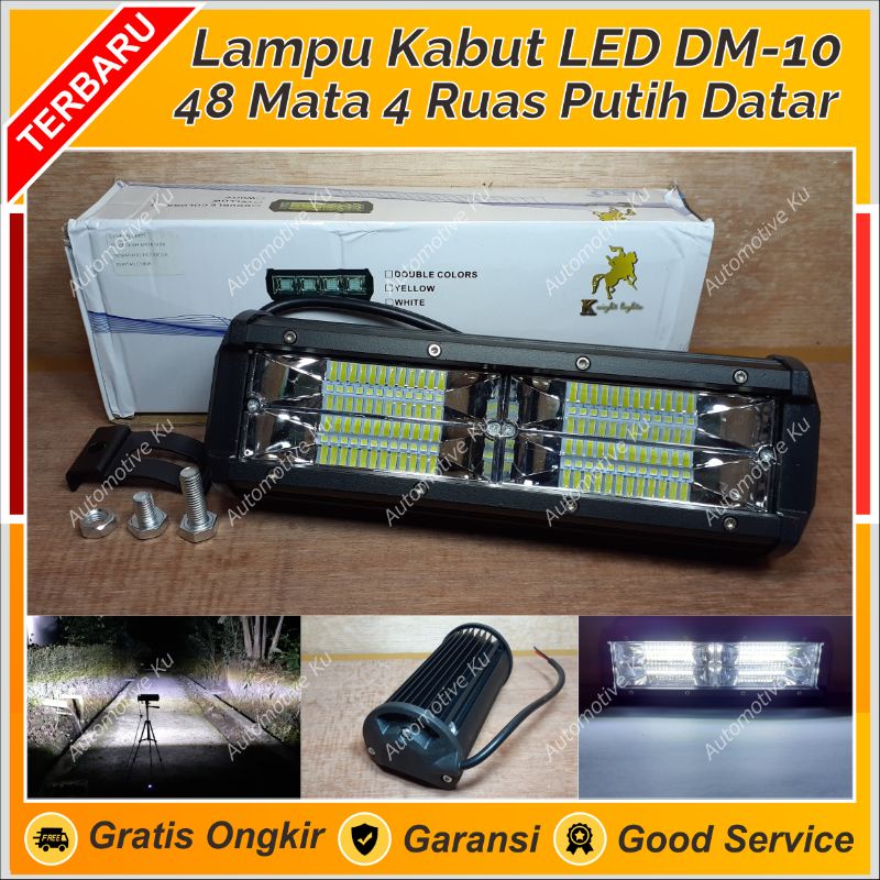 Jual LAMPU LED TEMBAK DM-10: 48 MATA MONSTER PUTIH SOROT DATAR KABUT ...