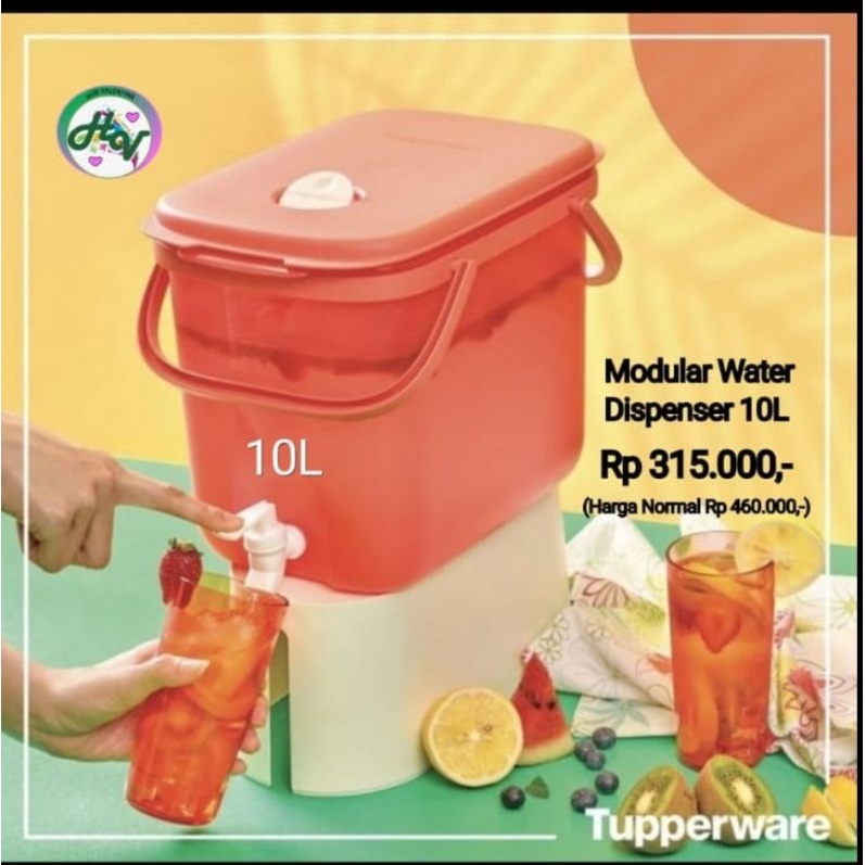 Jual Tupperware water dispenser Out Door Cooler 10 ltr dan 8,7 ltr ...