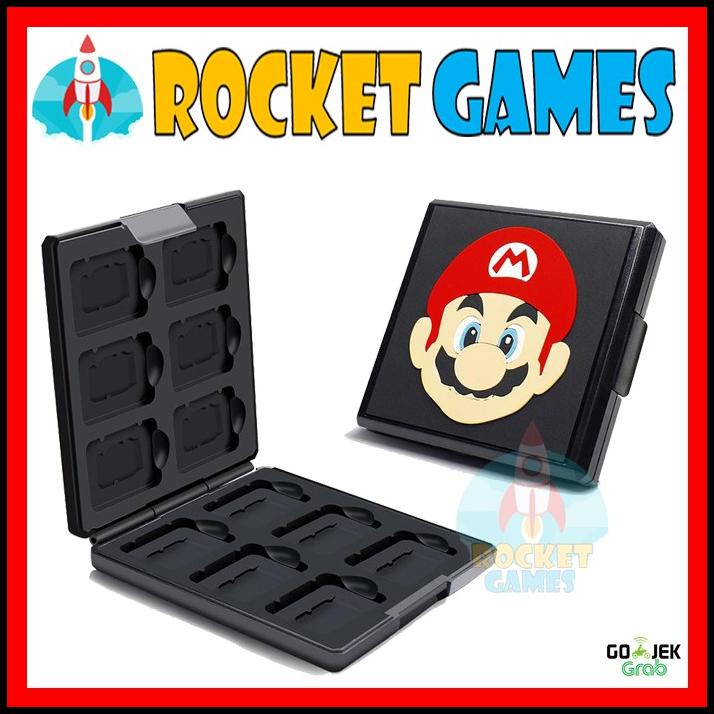 Jual Nintendo Switch Hori Premium Case Game Card Mario Face Storage ...
