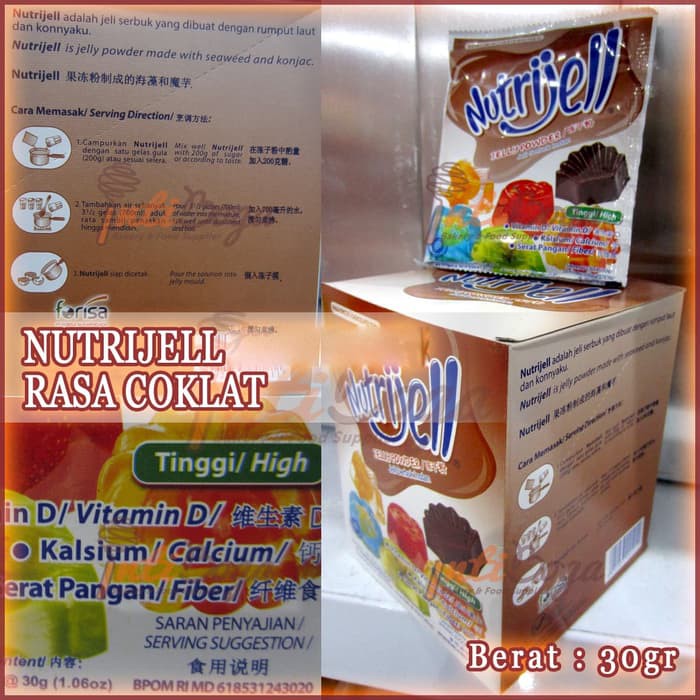 Jual NUTRIJELL COKLAT 30gr & DARK CHOCO 24gr | Shopee Indonesia