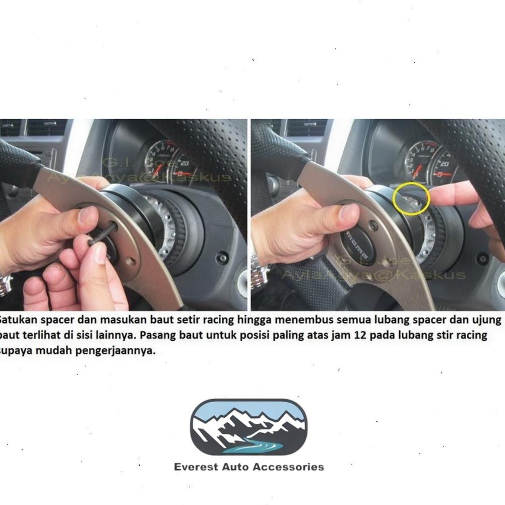 Jual Stir Setir Racing Mobil Momo 13 inch + Boss Kit Bosskit HKB Sport ...