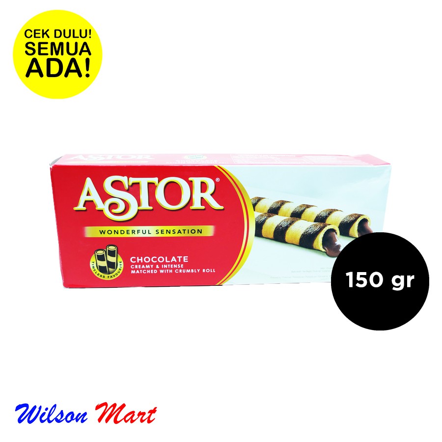 Jual ASTOR CHOCOLATE WAFER STICK 150 GRAM | Shopee Indonesia