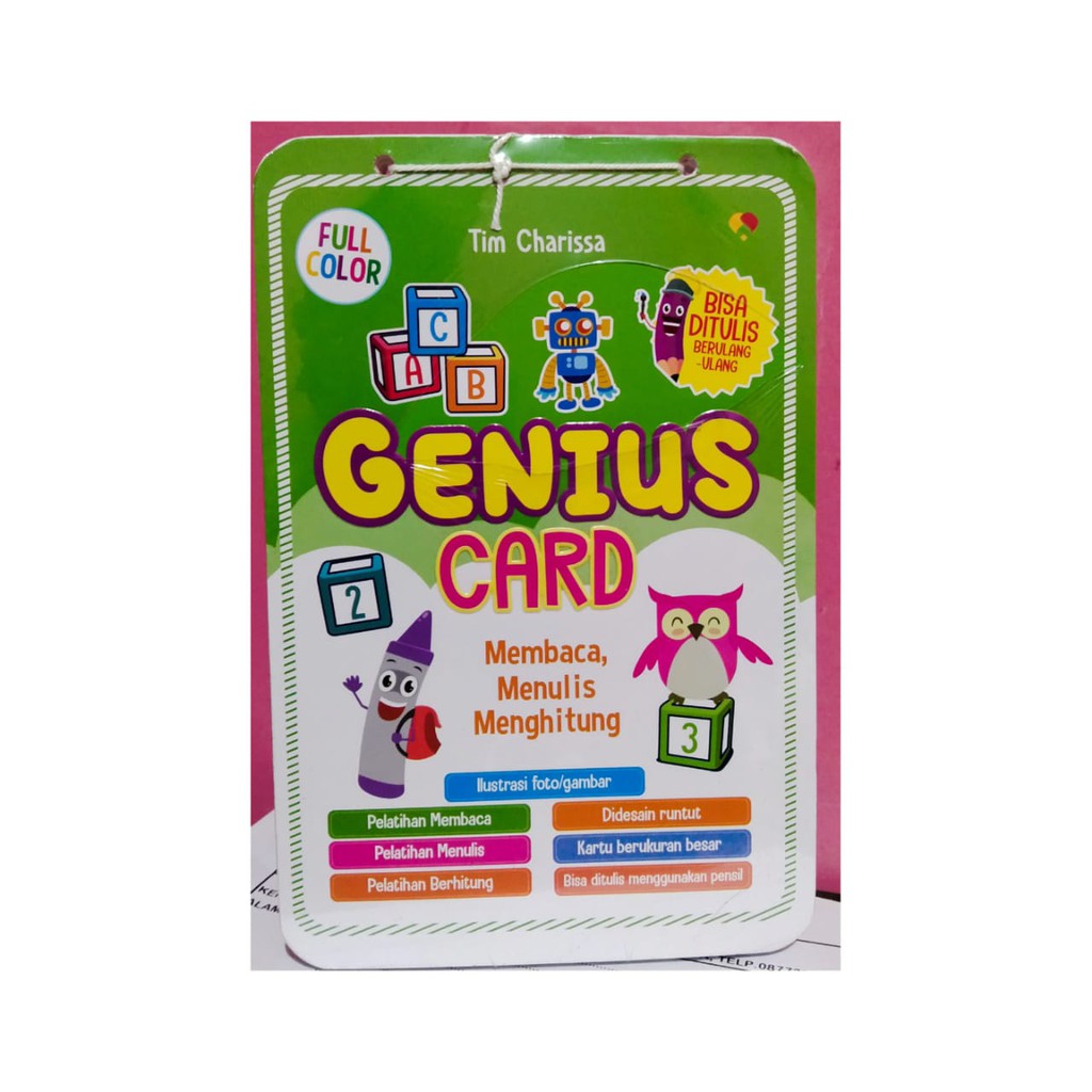 Jual Flash card/Genius card Membaca,Menulis,Berhitung | Shopee Indonesia