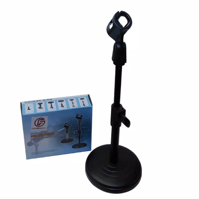 Jual Stand Mic Meja Kaki Bulat pendek Dudukan Mic Mini plus Holder Mic ...