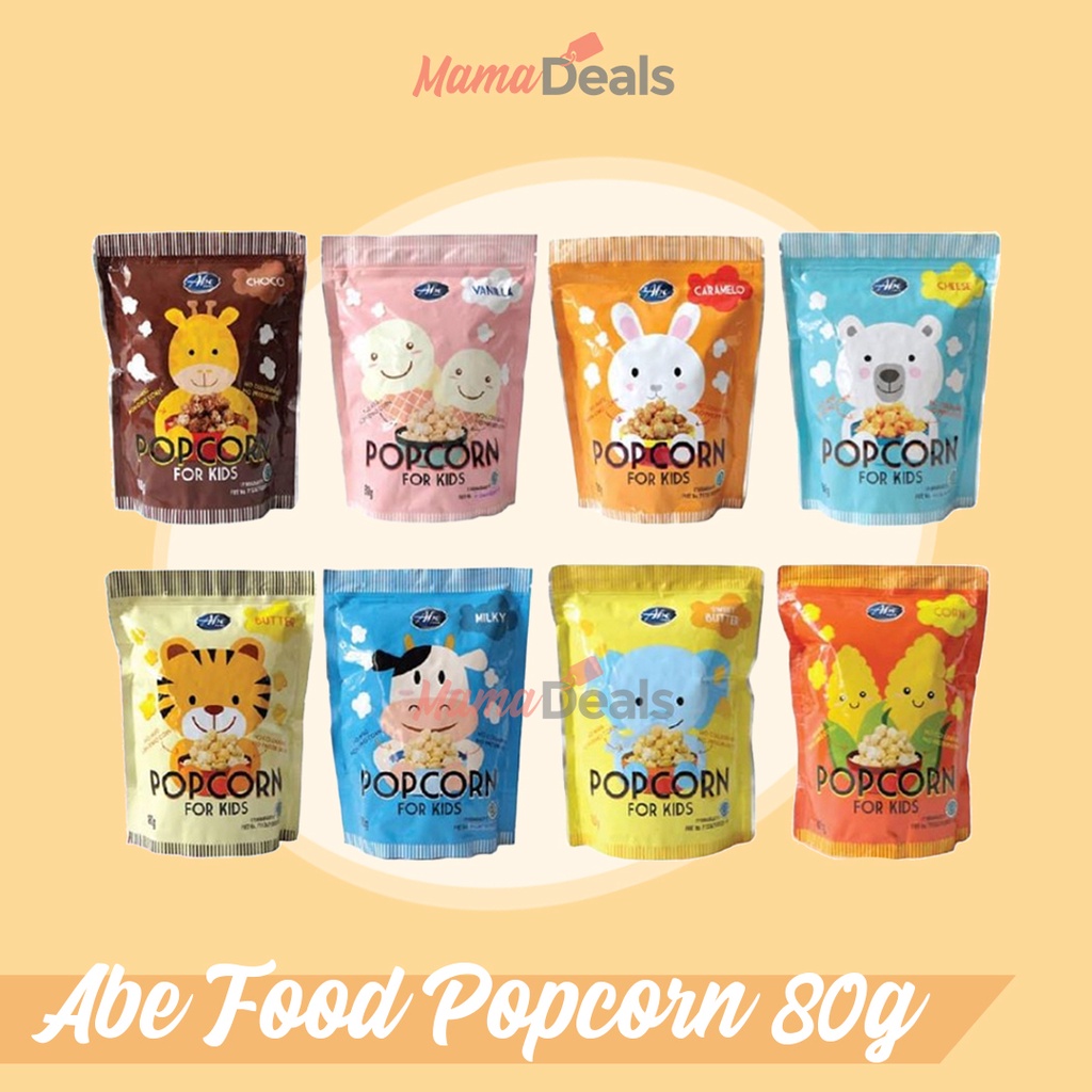 Jual ABE FOOD Popcorn for Kids 80g / Popcorn Anak / Snack Anak | Shopee ...
