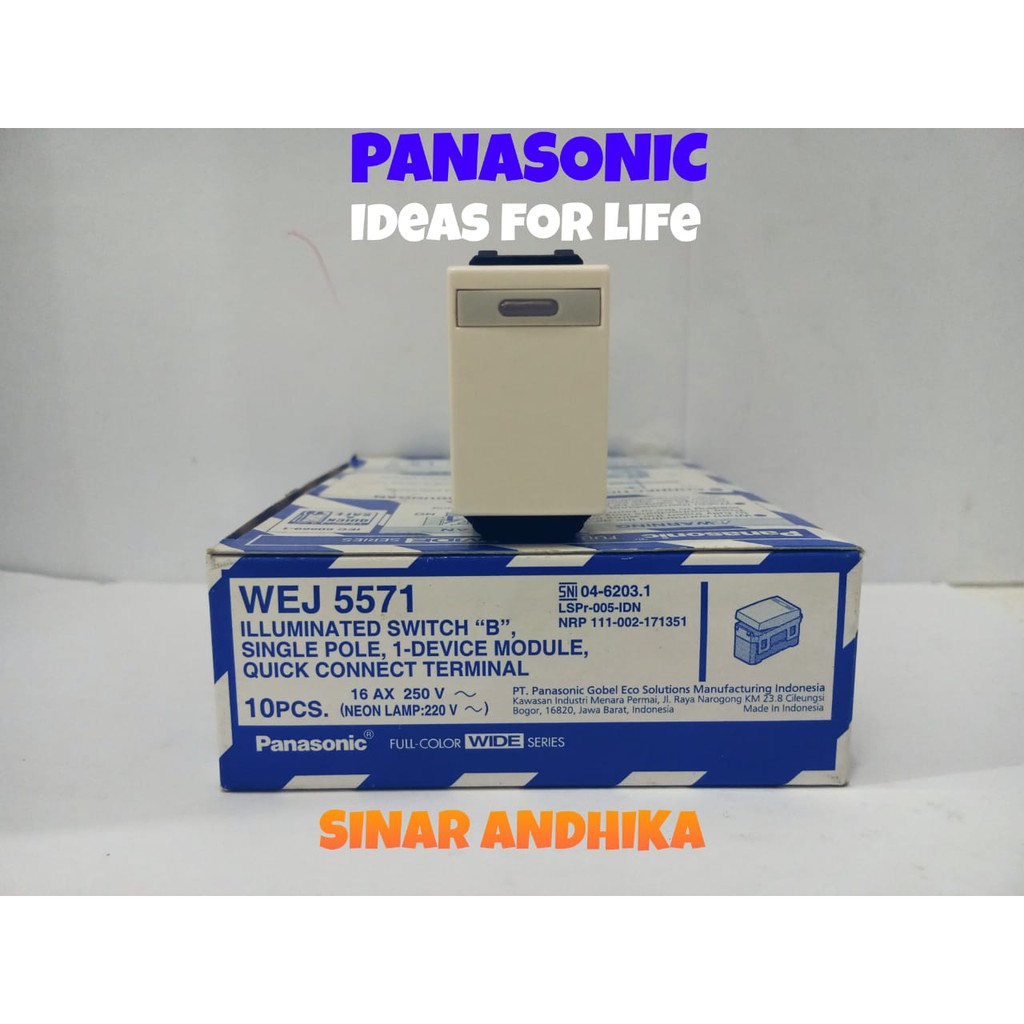 Jual MATA SAKLAR KECIL 1 ARAH INDIKATOR PUTIH PANASONIC WEJ 5571 ...