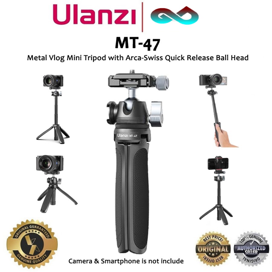 Jual Ulanzi MT-47 Metal Vlog Mini Tripod with Arca Swiss Ball Head | Shopee Indonesia