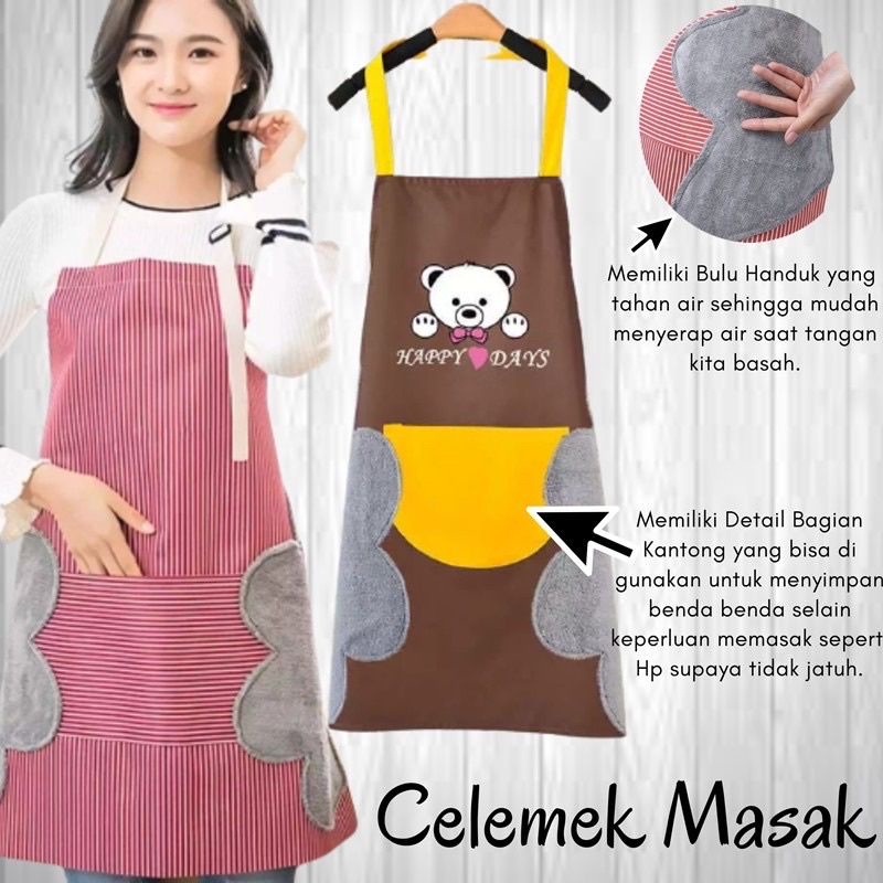 Jual Celemek Masak Apron Premium Waterproof | Shopee Indonesia