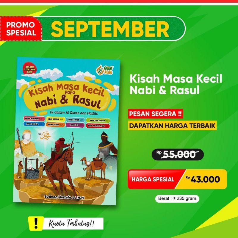 Jual KISAH MASA KECIL PARA NABI & RASUL | Shopee Indonesia